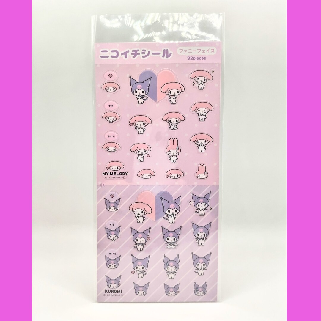 My Melody Kuromi Stickers Sheet Japan Limited 2022,sticker Pack,journal ...
