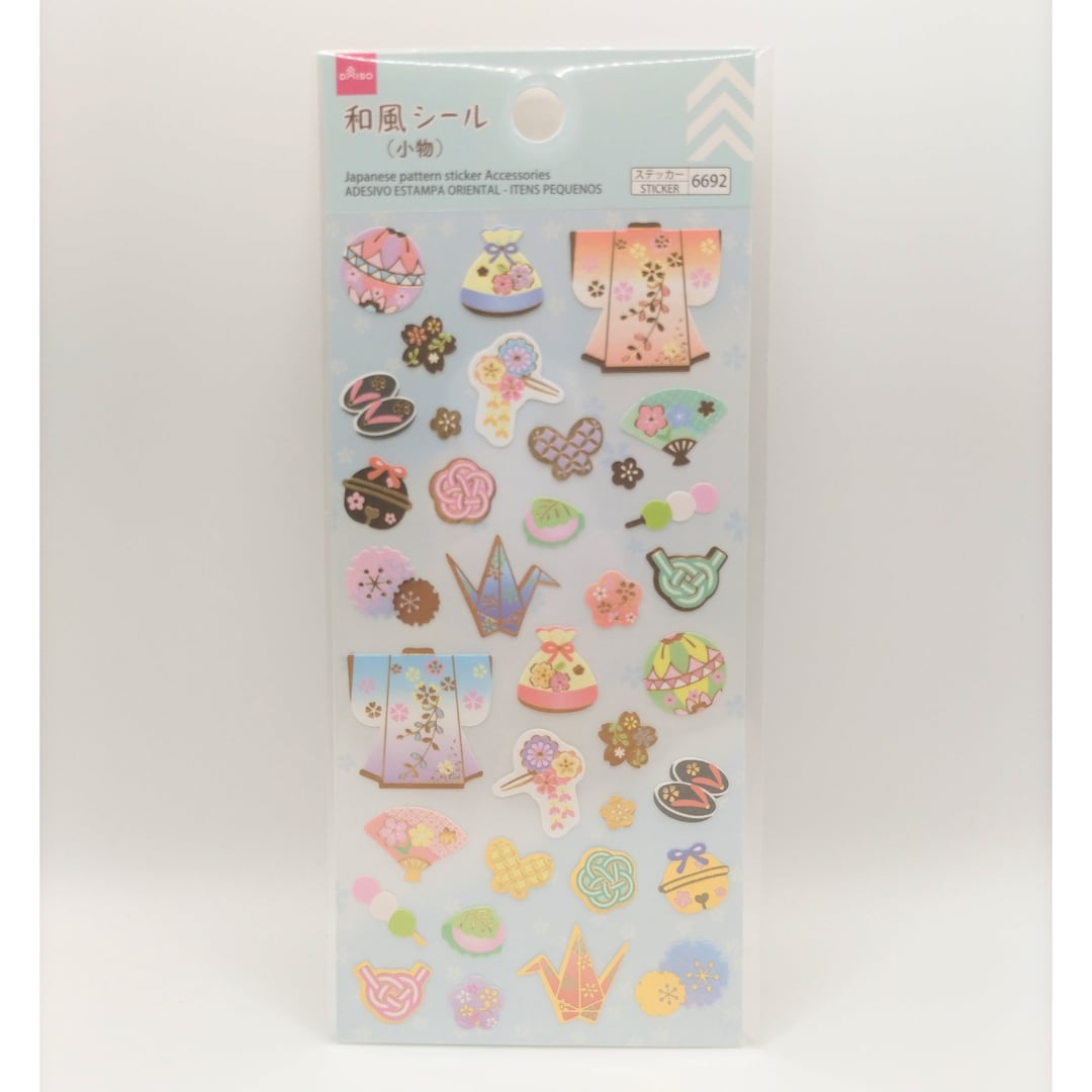 Japanese Patten Stickers Sheet, 31 Designs 1 Sheet, Sticker Pack ...