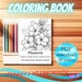 Coloring Book Flowers NURIE 20 Pages Flowers Coloring Book for Adults ...