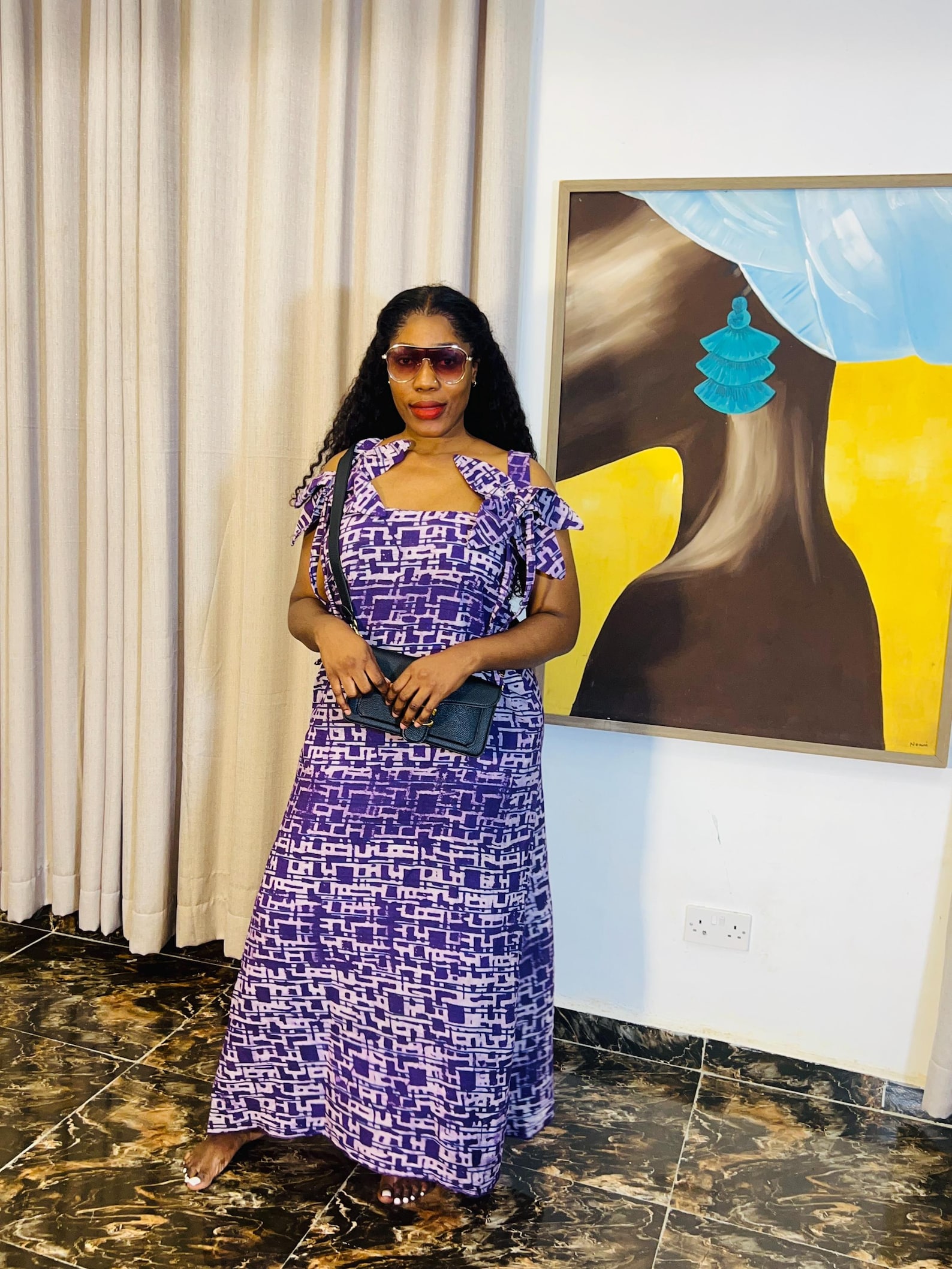 Adire Crepe Boubou Dress: African Tie-dye Kaftan - One Size - Etsy