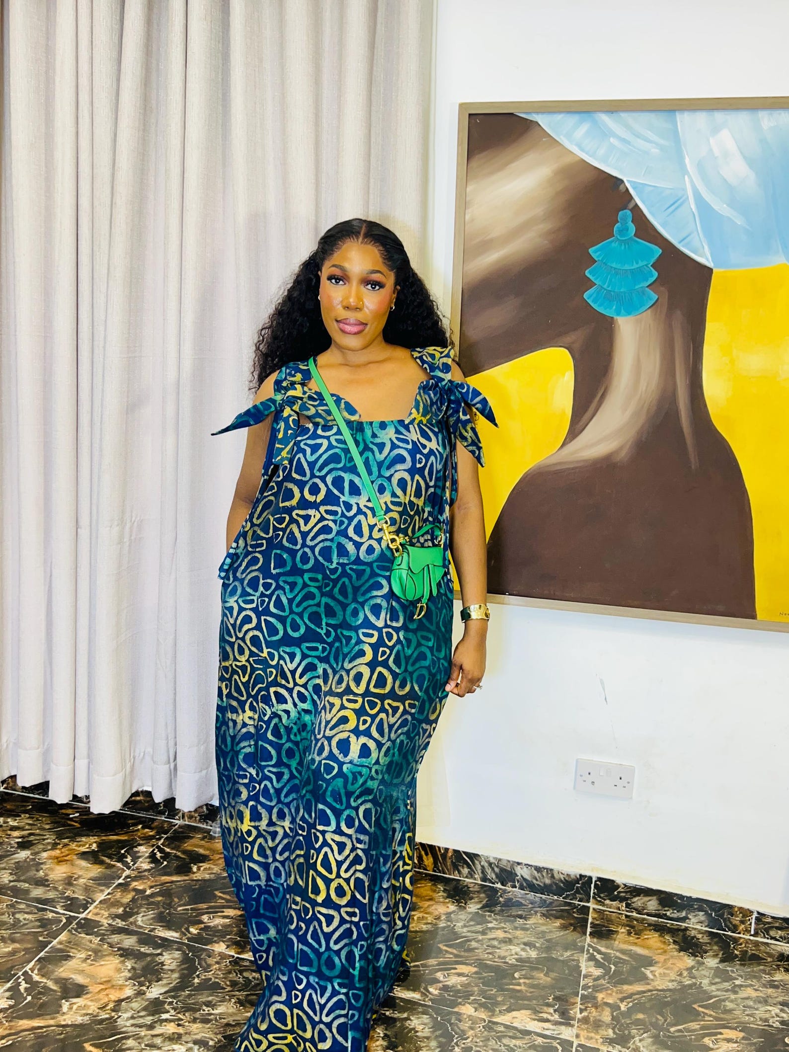 Adire Crepe Boubou Dress: African Tie-dye Kaftan - One Size - Etsy