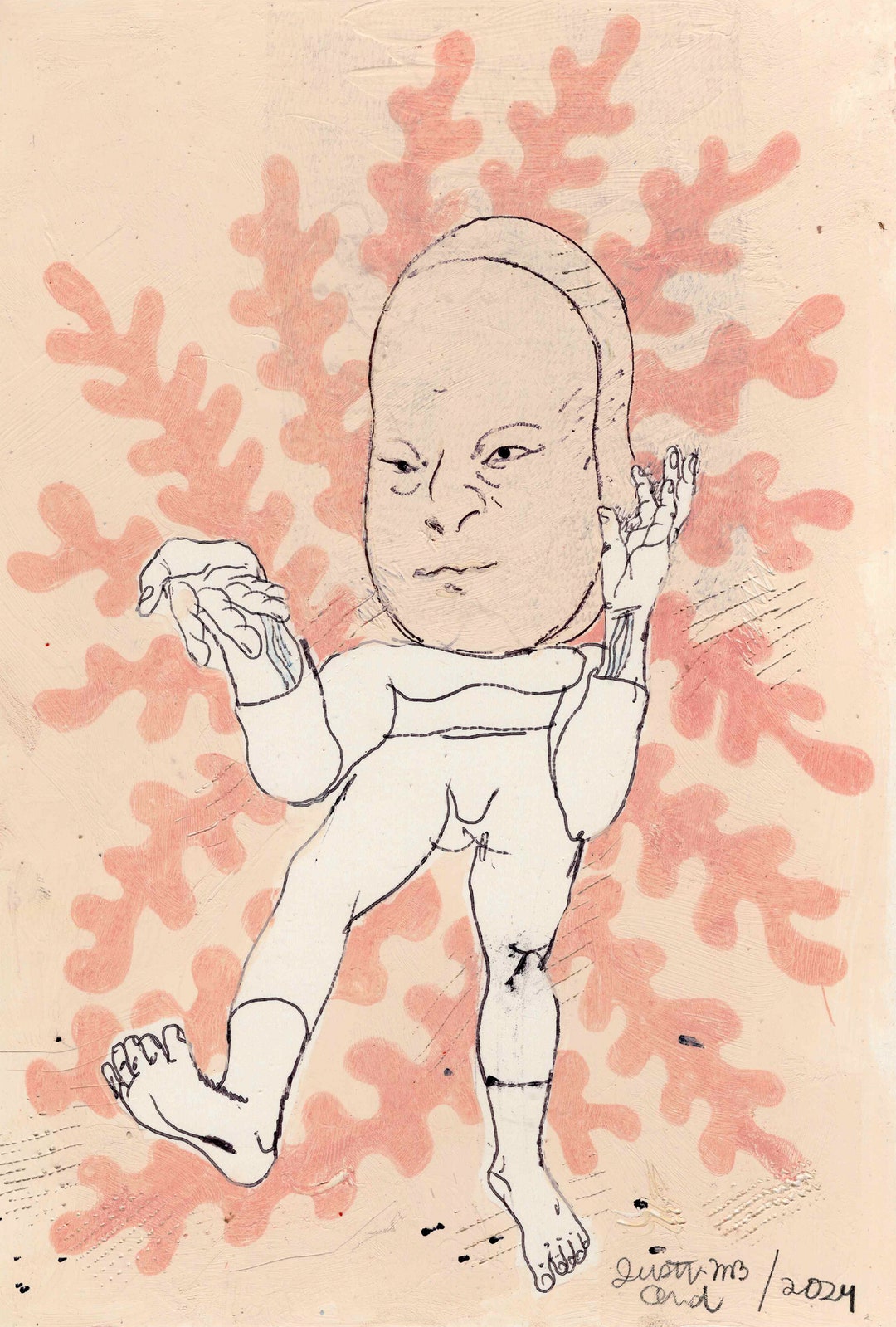 Pink Forest Imp (original Drawing) - Etsy
