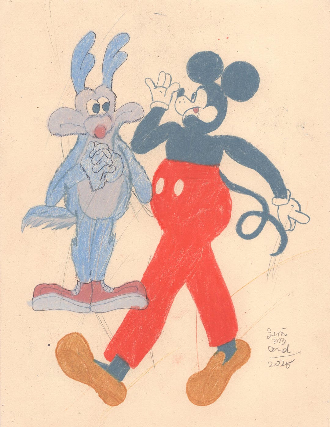 Calamity Mouse Walk (original Drawing) - Etsy