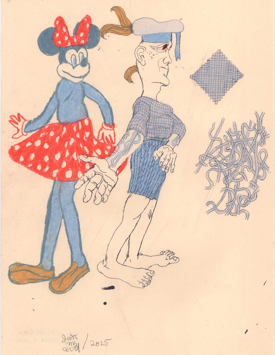 This is Minnie Mouse (original Drawing) - Etsy