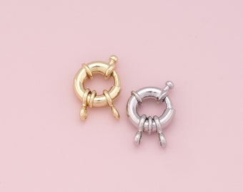 24K Gold Filled Sailor Clasp, Two Clasps Large Spring Ring Include ...