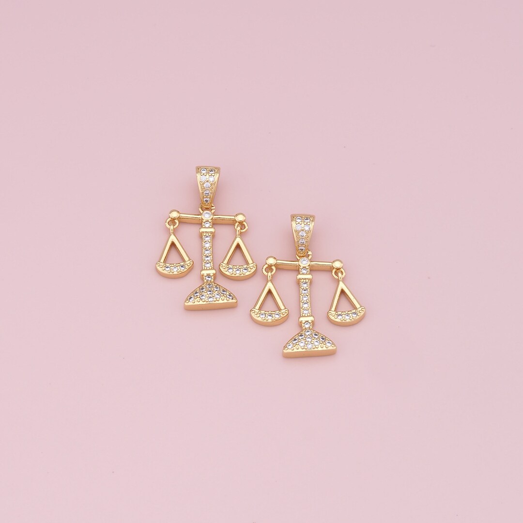 18K Gold Filled Scales of Justice Pendant,scales of Justice Charm ...