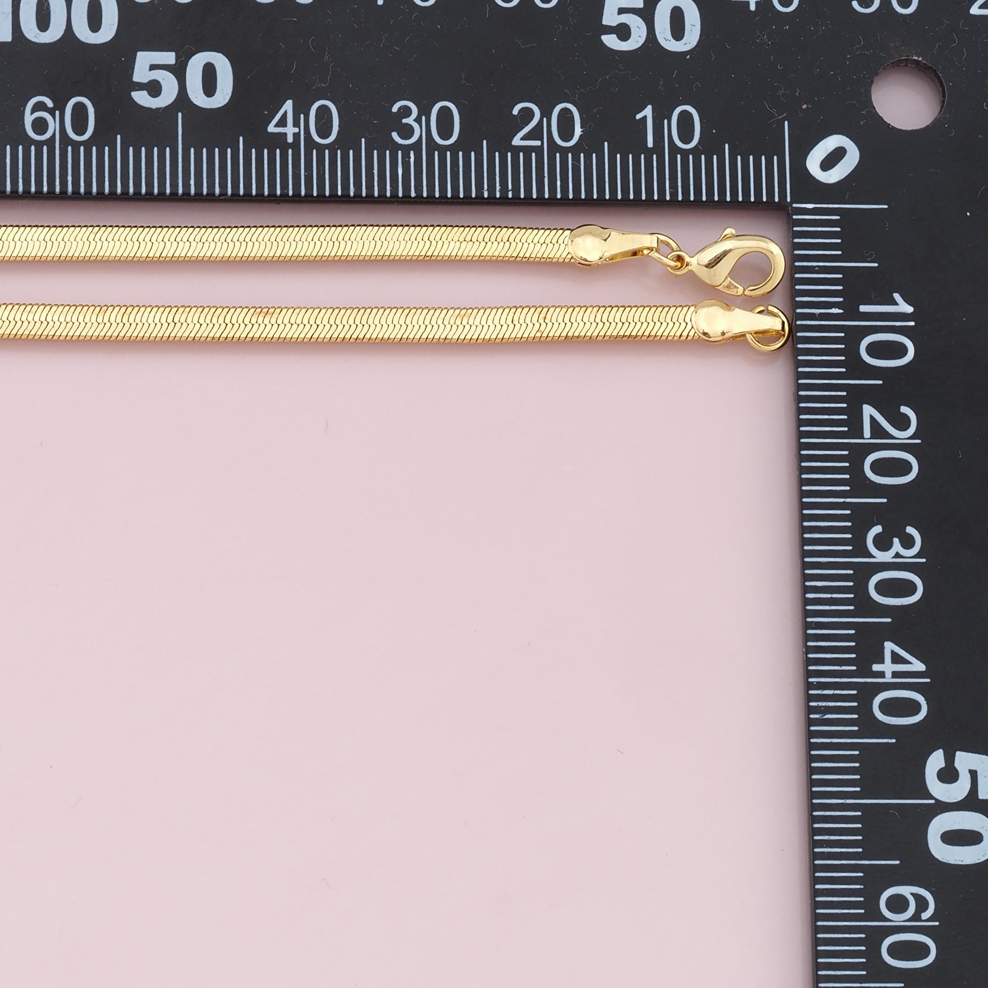 Gold Herringbone Snake Chain,18k Gold Filled Snake for Necklace ...