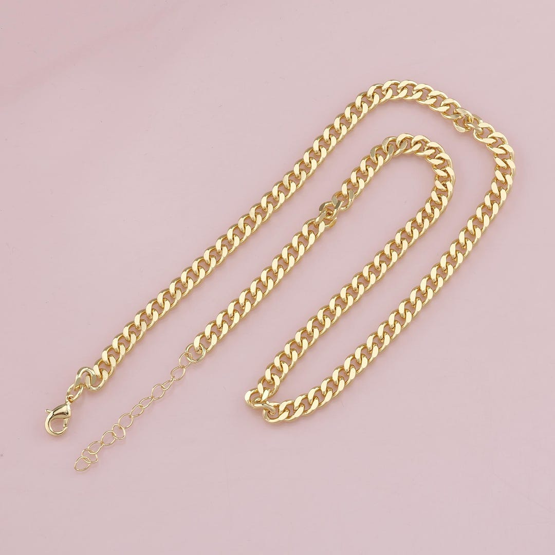 Gold Texture Chain,18k Gold Filled Cuba for Necklace Bracelet DIY ...