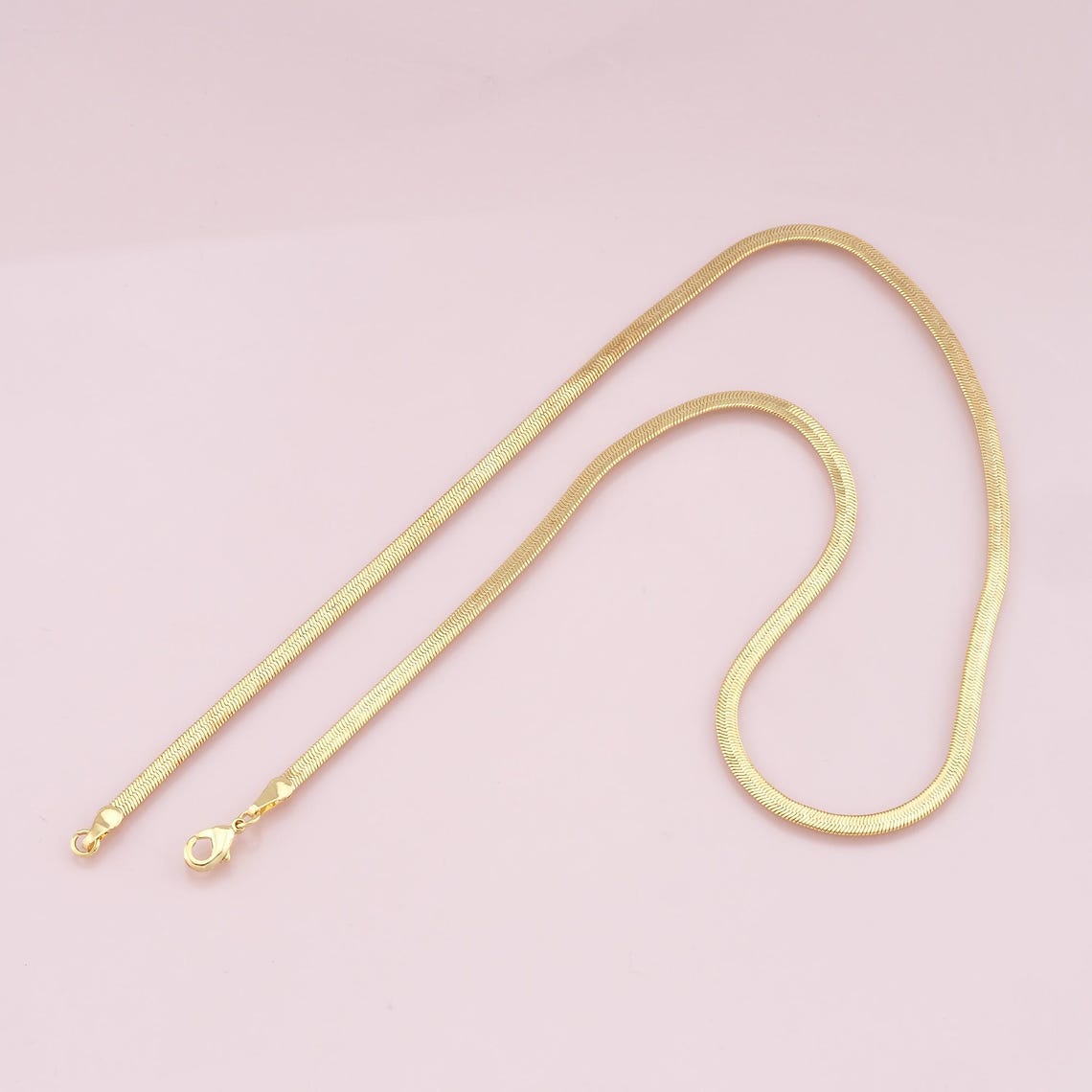 Gold Herringbone Snake Chain,18k Gold Filled Snake for Necklace ...