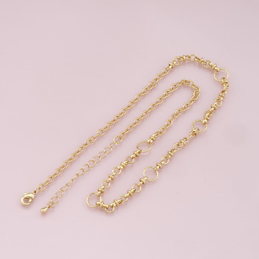 Gold Round Chain,18k Gold Filled Round for Necklace Bracelet DIY ...