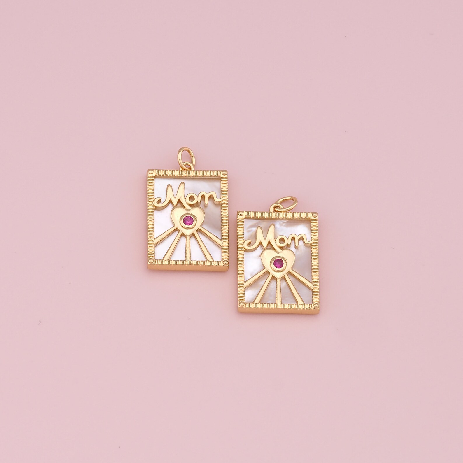 Gold Mom Charms,18k Gold Filled Shell Mom Pendant,mom Charm Bracelet ...