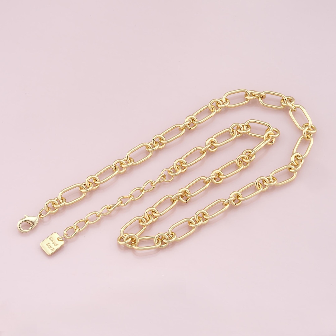 Gold Oval Chain,18k Gold Filled Oval for Necklace Bracelet DIY Jewelry ...