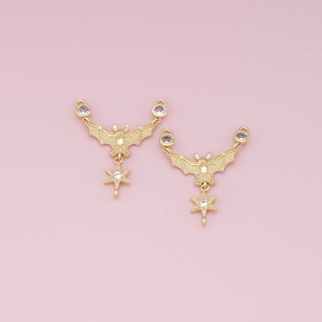 Gold Bat Charms,18k Gold Filled Bat Pendant,bat Charm Bracelet Necklace ...