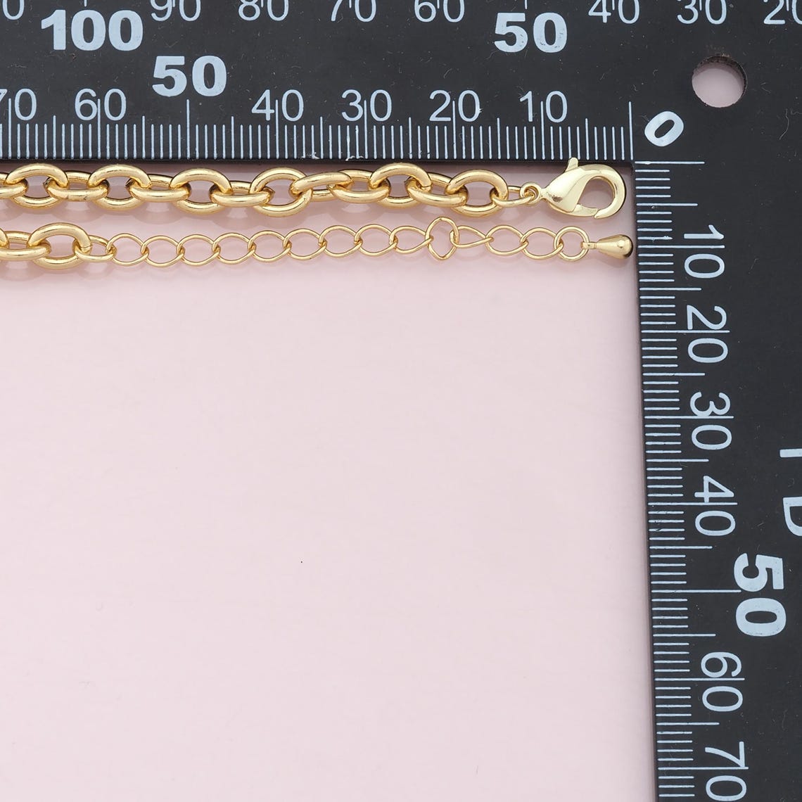 Gold Oval Chain,18k Gold Filled Oval for Necklace Bracelet DIY Jewelry ...