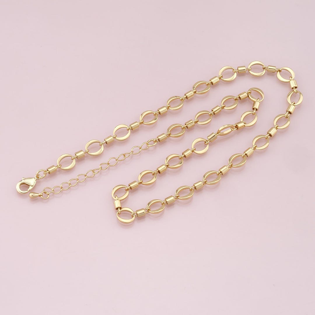 Gold Oval Chain,18k Gold Filled Oval for Necklace Bracelet DIY Jewelry ...