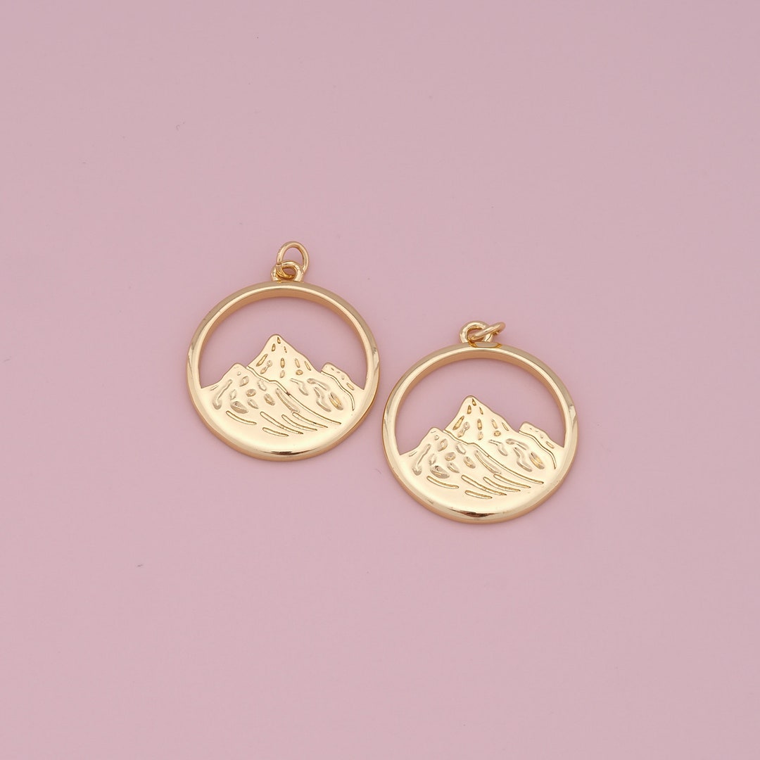 18K Gold Filled Earth Pendant,element Charm Bracelet Necklace for DIY ...
