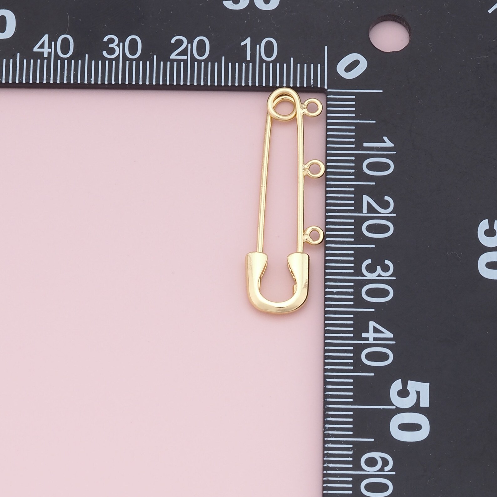 18K Gold Filled Three Loop Pin,simple Three Hole Pin,loop Kilt Pins ...