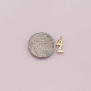 18K Gold Filled Letter Pendant,cz Micro Pave Initial Charm Bracelet ...