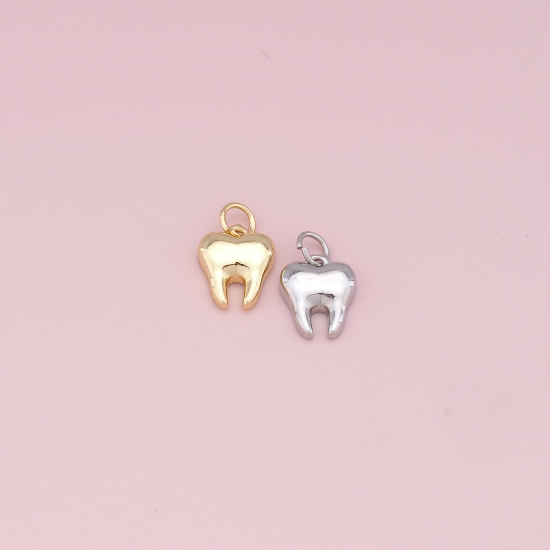 Gold Teeth Charms,18k Gold Filled Teeth Pendant,teeth Charm Bracelet ...