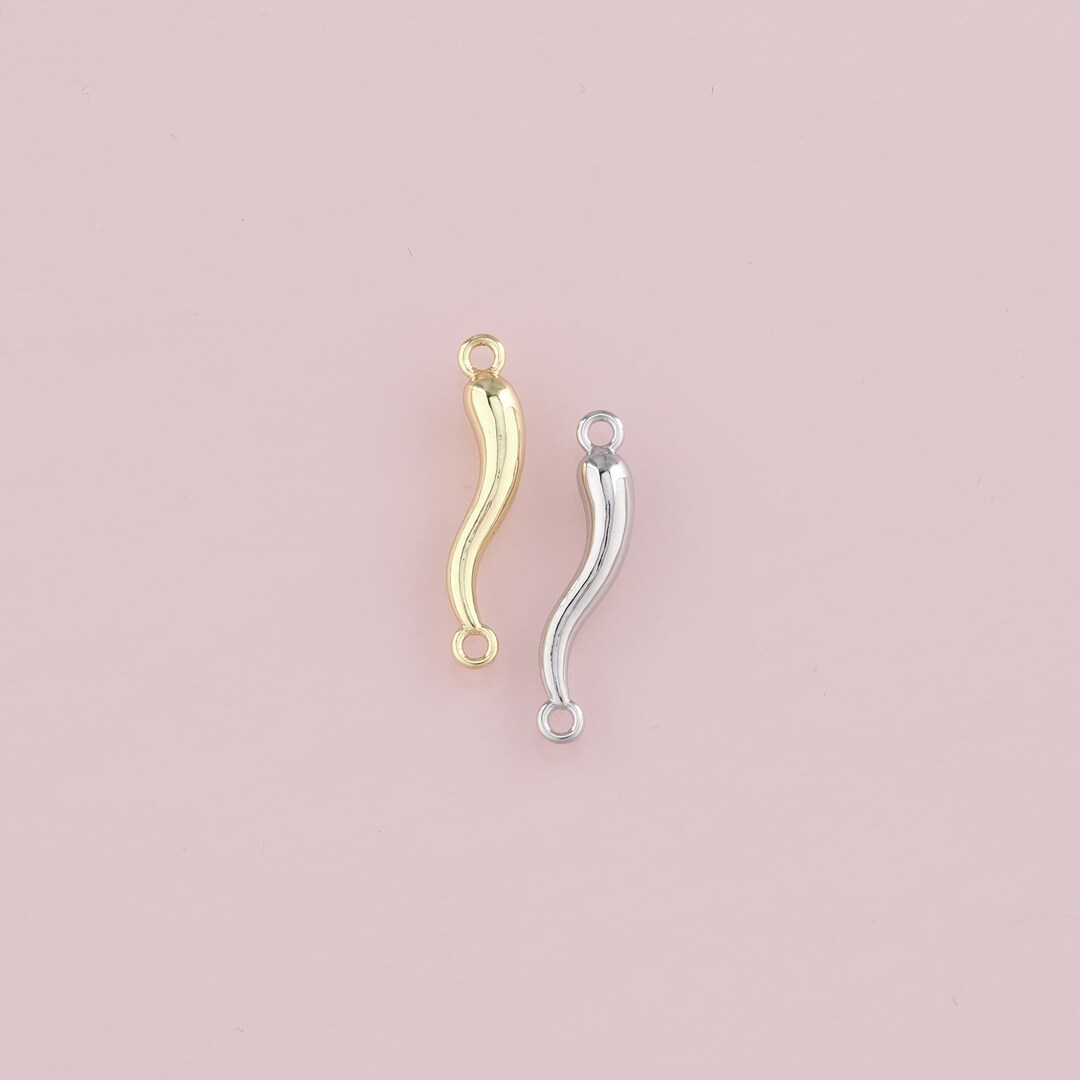 Gold Connector Charms,18k Gold Filled Horns Pendant,horns Charm ...