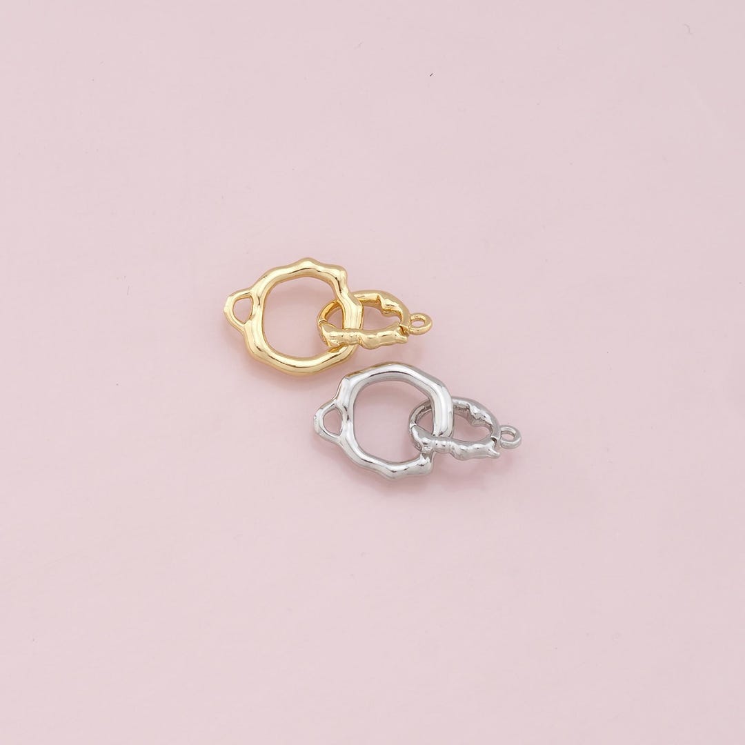 18K Gold Filled Bail Enhancer Hinged Interchangeable Pendant Bail Oval ...