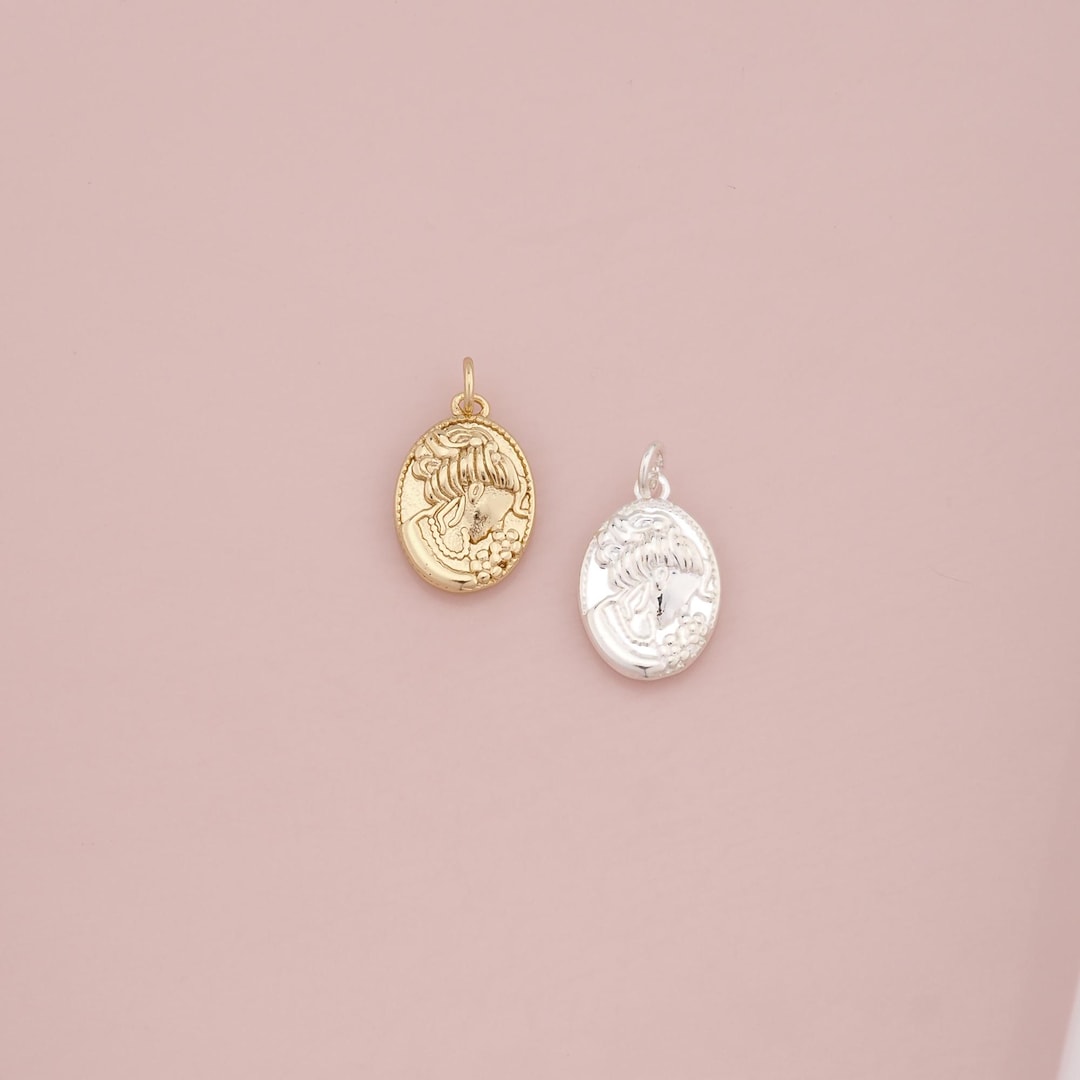 18K Gold Filled Virgin Mary Pendant,dainty Religion Charm Bracelet ...