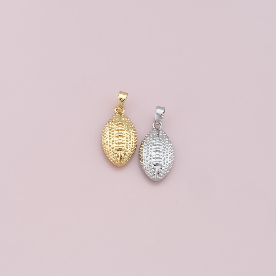 18K Gold Filled Football Pendant,dainty Football Charm Bracelet ...