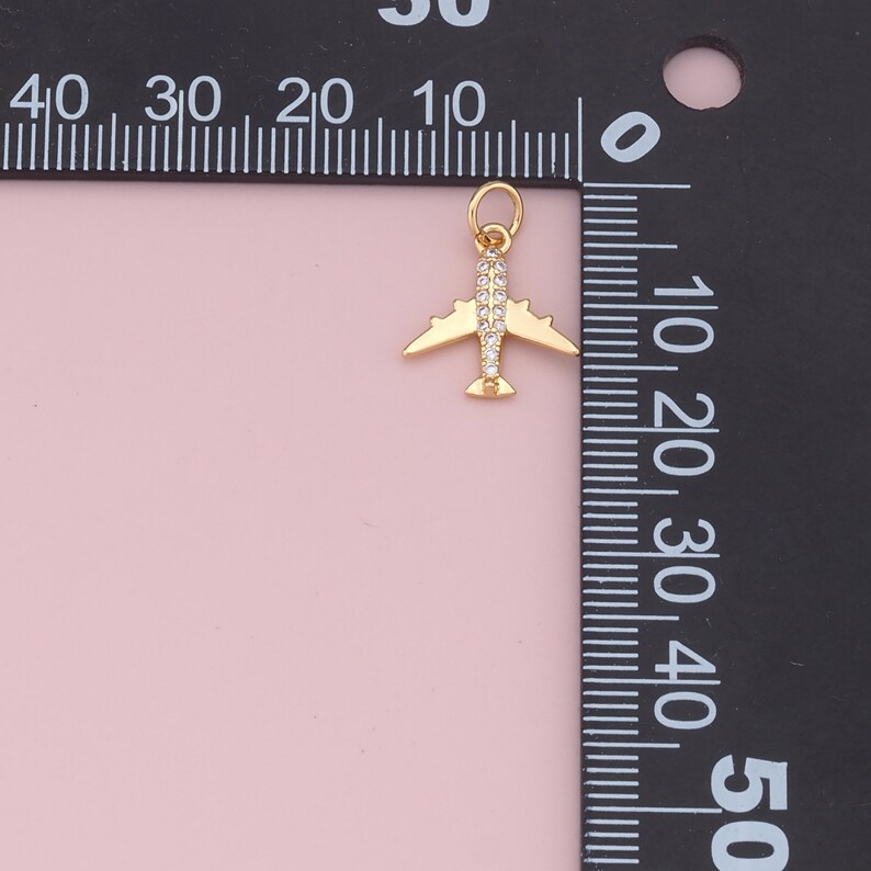 18K Gold Filled Airplane Pendant,airplane Charm Bracelet Necklace for ...
