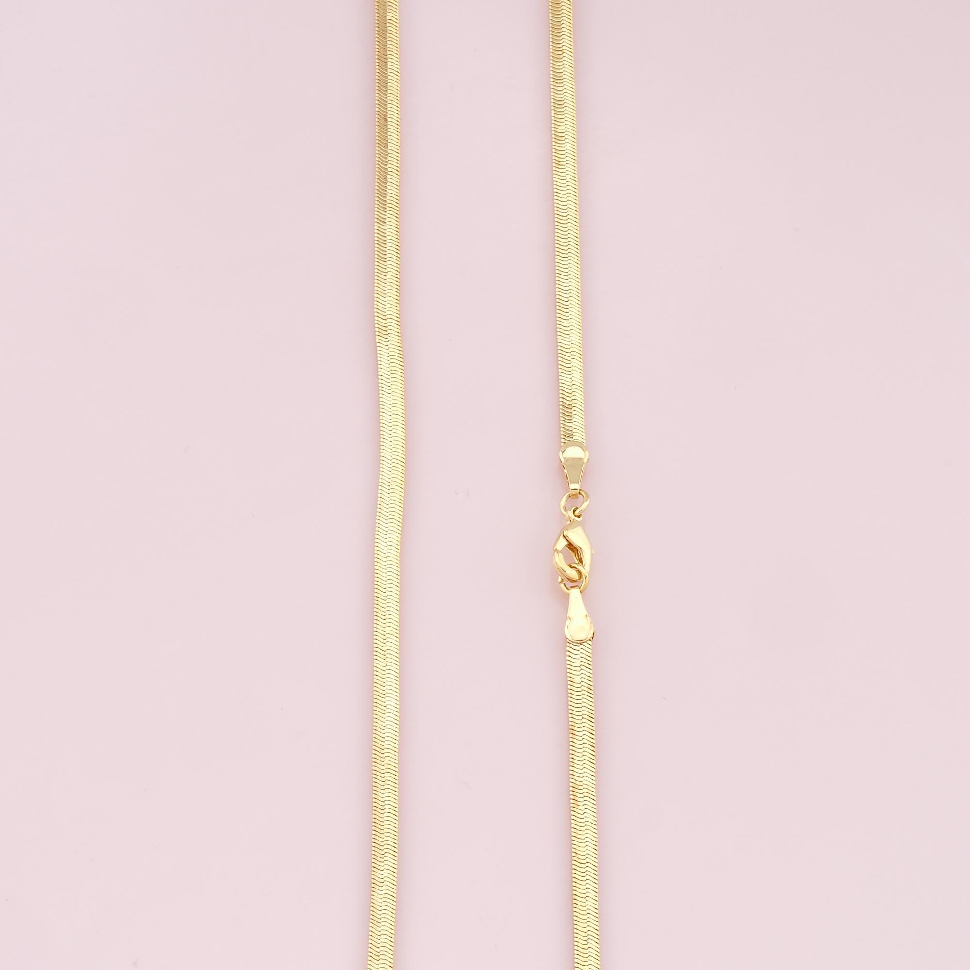 Gold Herringbone Snake Chain,18k Gold Filled Snake for Necklace ...