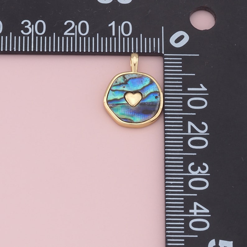 Colgante de corazón lleno de oro de 18 quilates, collar de pulsera con ...