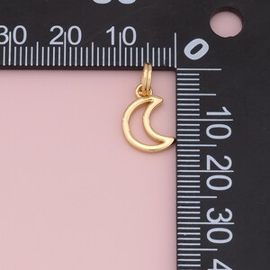 Gold Moon Charms,18k Gold Filled Moon Pendant,celestial Charm Bracelet ...