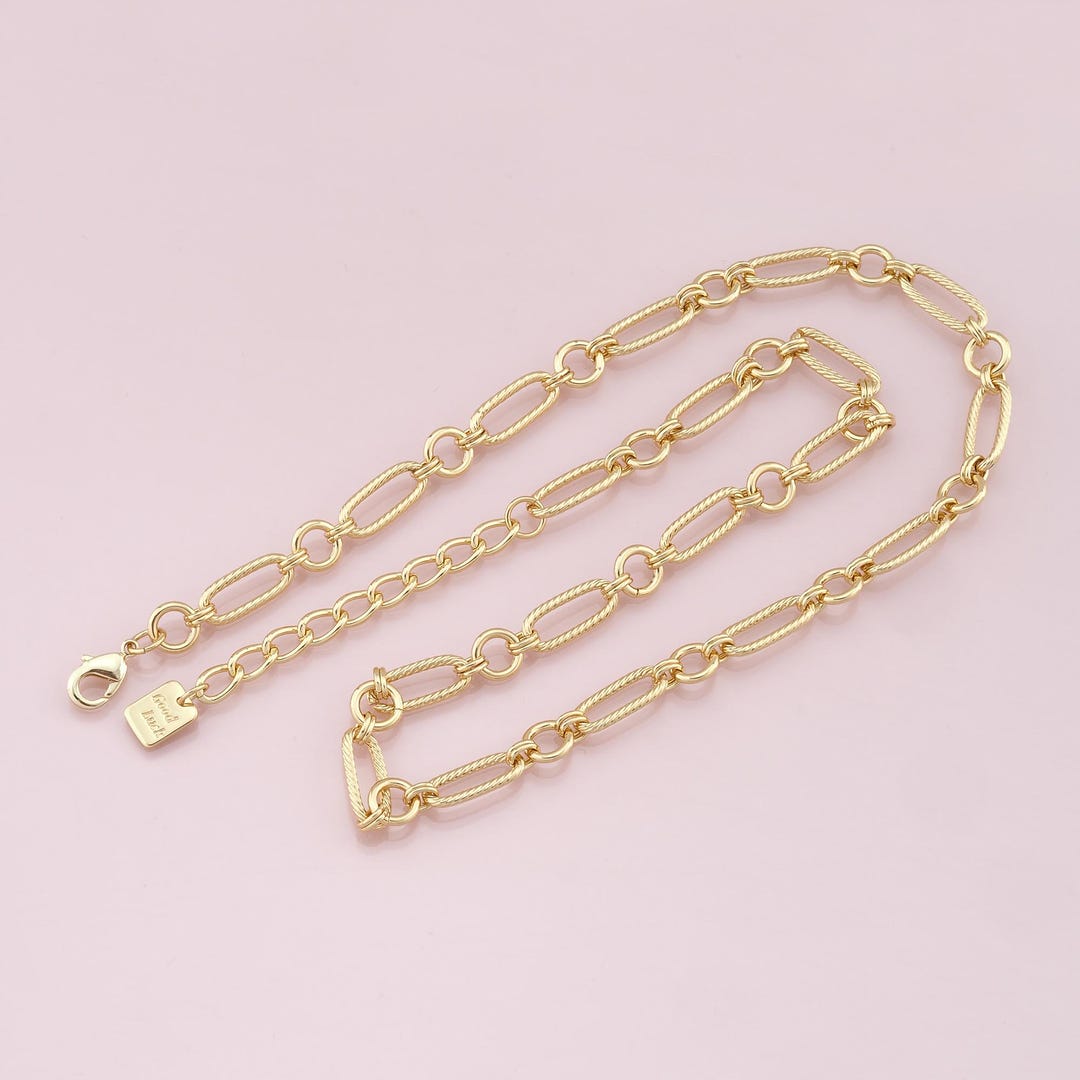 Gold Oval Chain,18k Gold Filled Round for Necklace Bracelet DIY Jewelry ...