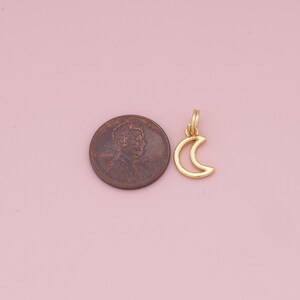 Gold Moon Charms,18k Gold Filled Moon Pendant,celestial Charm Bracelet ...