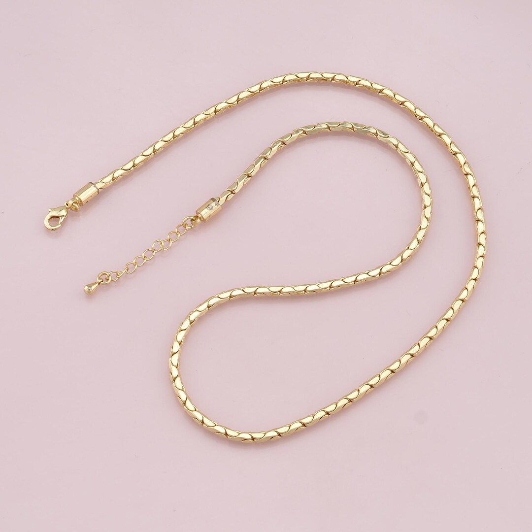 Gold Herringbone Snake Chain,18k Gold Filled Snake for Necklace ...