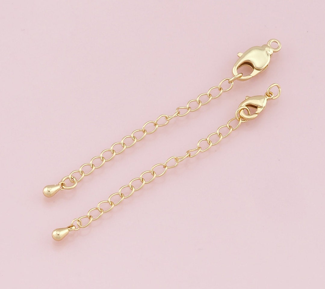 18K Gold Filled Chain Extender for Necklace Bracelet Supply Component ...