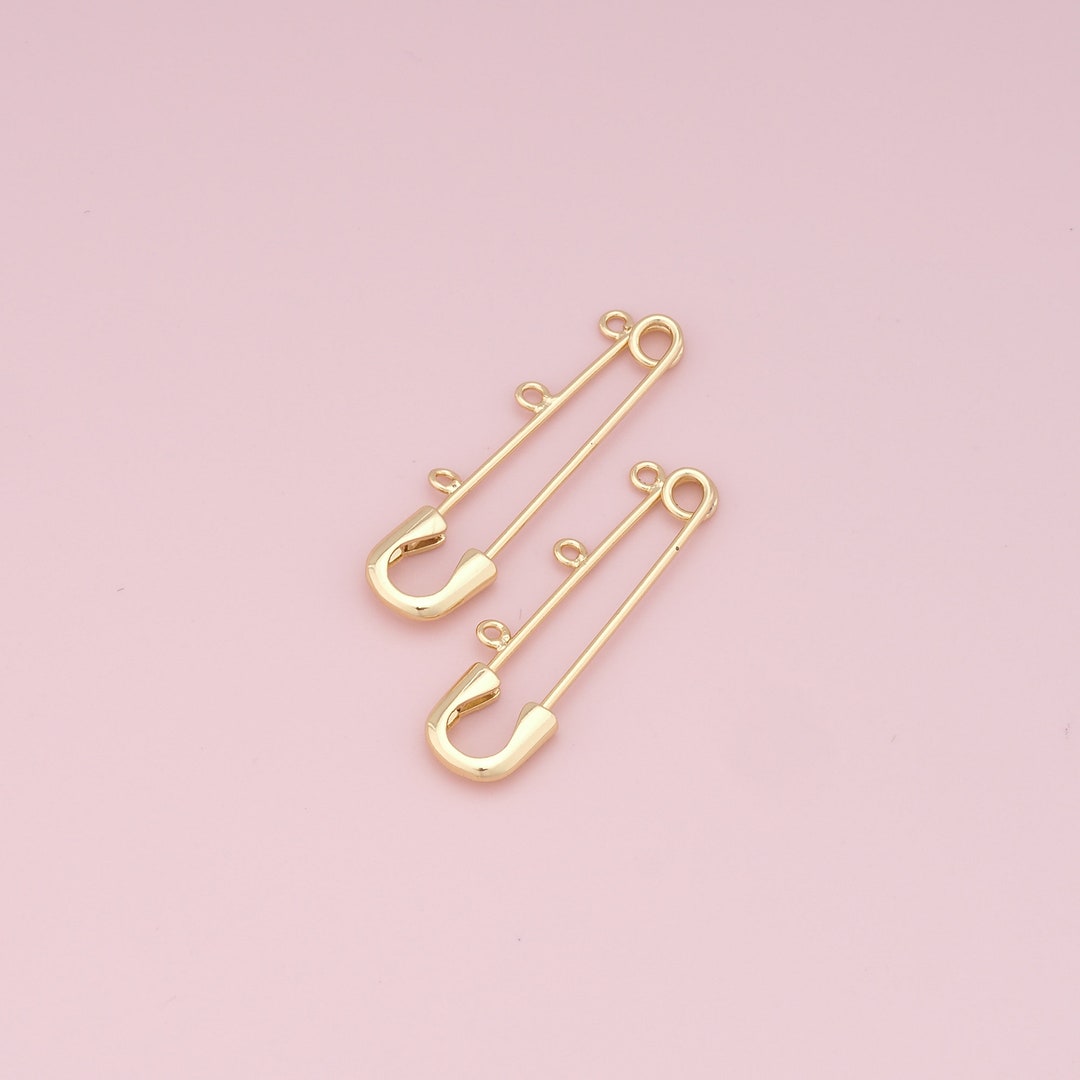 18K Gold Filled Three Loop Pin,simple Three Hole Pin,loop Kilt Pins ...