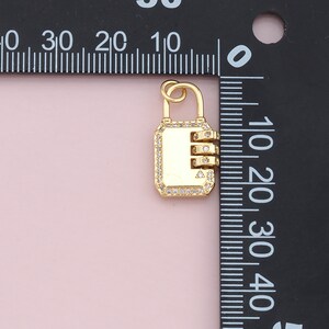 Gold Key Lock Charms,18k Gold Filled Key Pendant,cz Micro Pave Lock ...