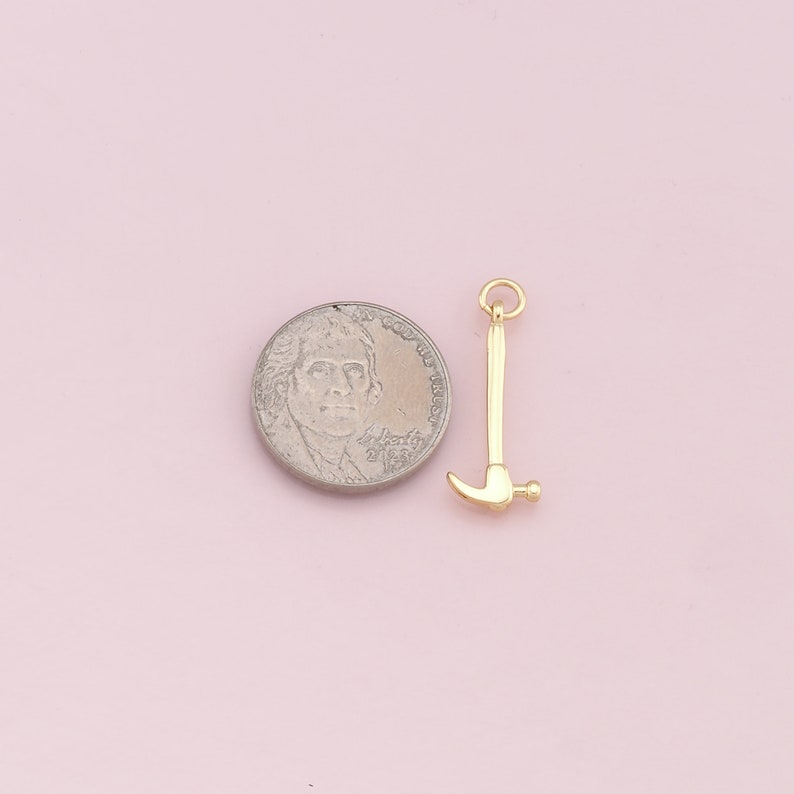 18K Gold Filled Hammer Pendant,dainty Hammer Charm Bracelet Necklace ...