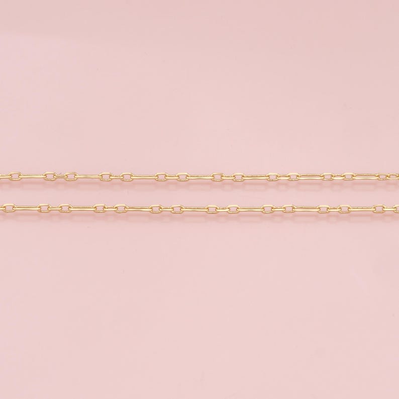 Gold Oval Chain,18k Gold Filled Rectangle Chain for Necklace Bracelet ...