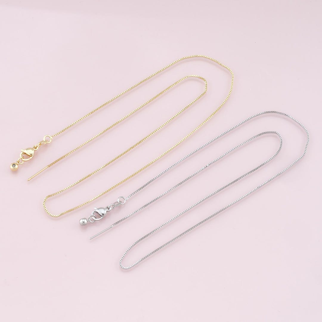 Gold Box Chain,18k Gold Filled Box for Necklace Bracelet DIY Jewelry ...
