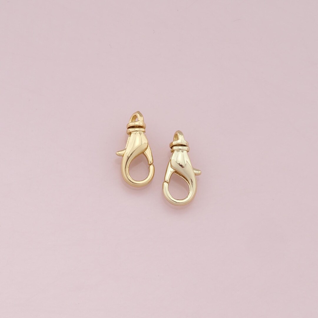 18K Gold Filled Lobster Clasp, Unique Design Lobster Claw With Jump ...
