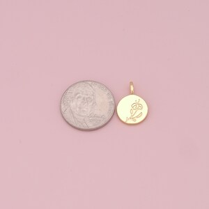 Gold Flower Charms,18k Gold Filled CZ Flower Pendant,silver Flower ...