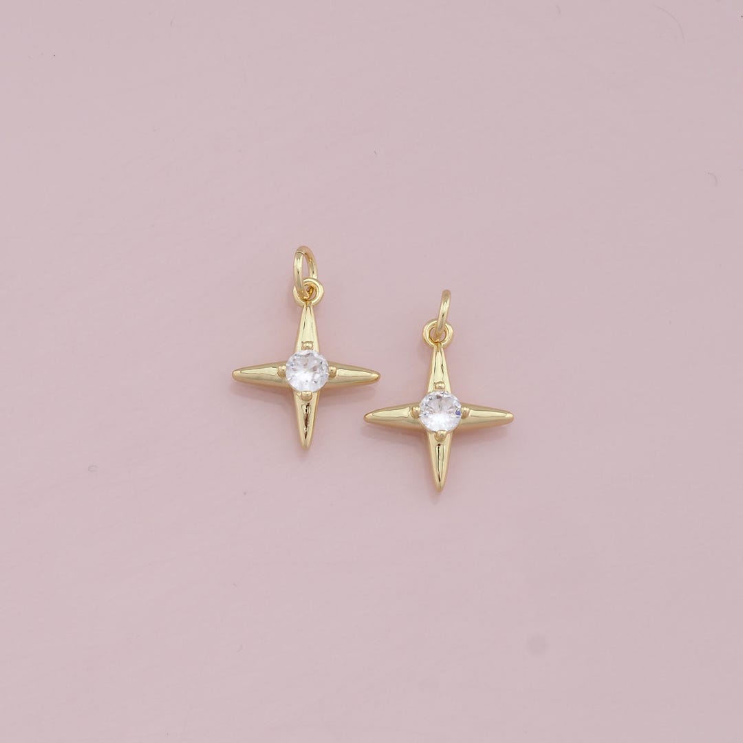 18K Gold Filled Star Pendant,dainty Star Charm Bracelet Necklace for ...