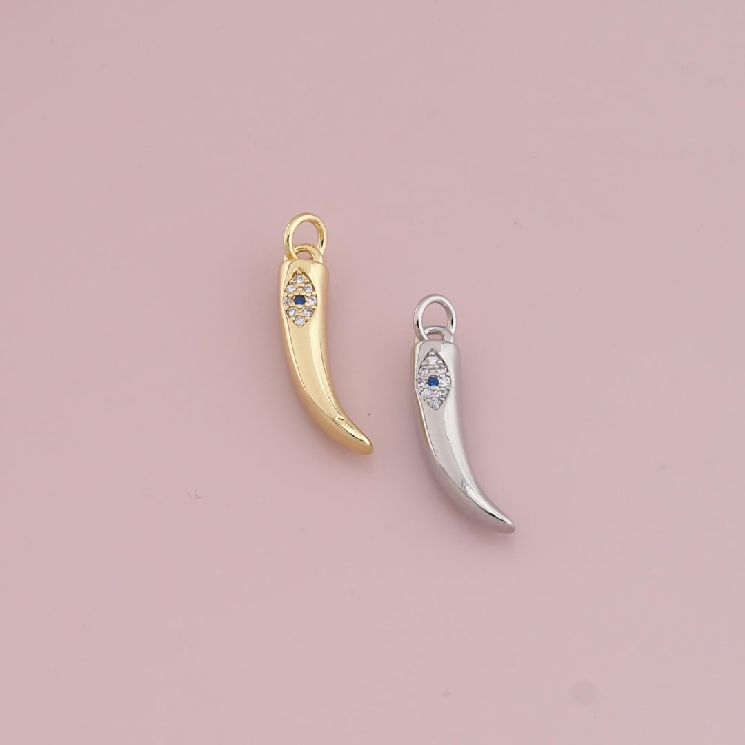 18K Gold Filled Evil Eye Chili Pendant,chili Charm Bracelet Necklace ...