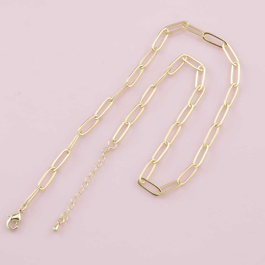 Gold Oval Chain,18k Gold Filled Oval for Necklace Bracelet DIY Jewelry ...