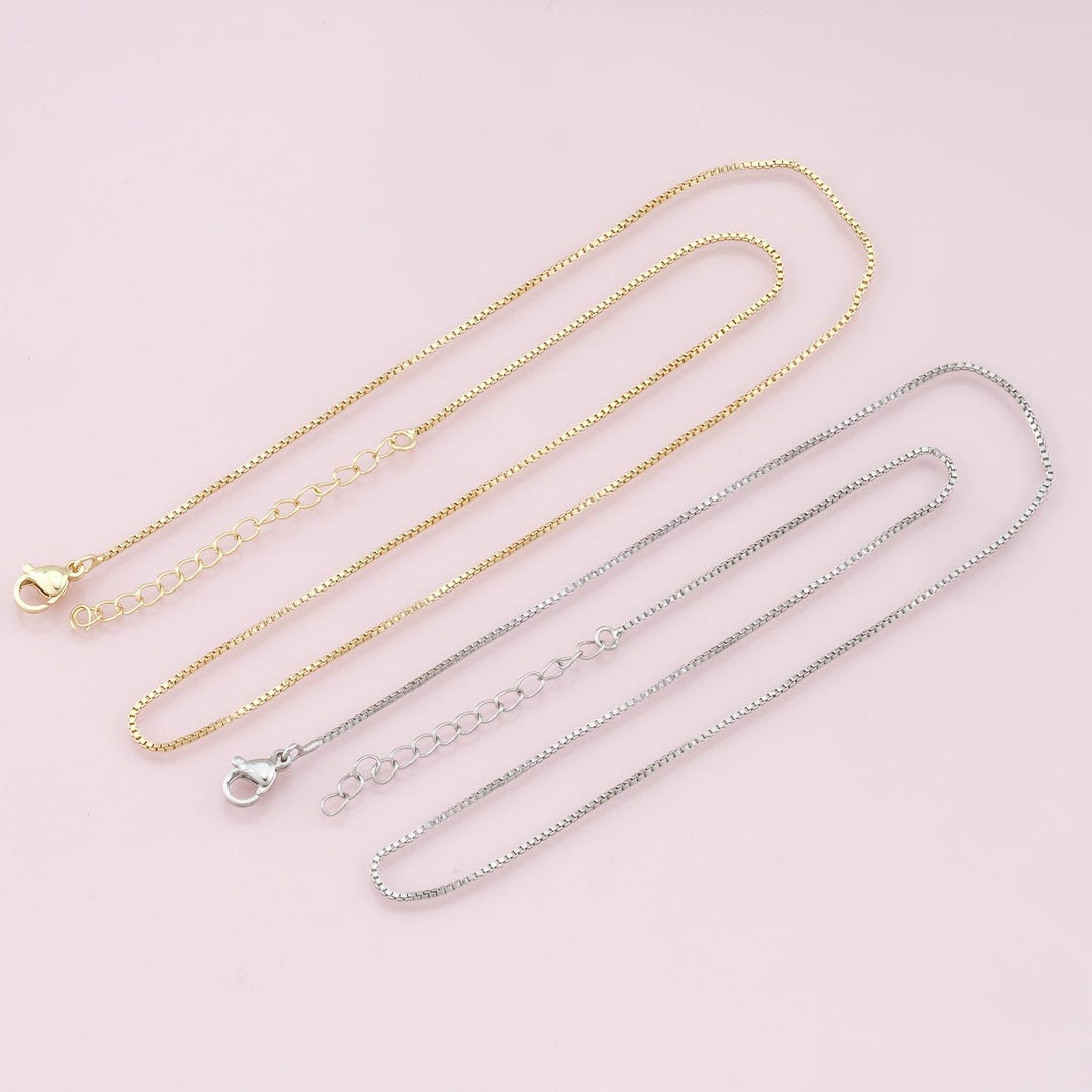 Gold Box Chain,18k Gold Filled Box for Necklace Bracelet DIY Jewelry ...