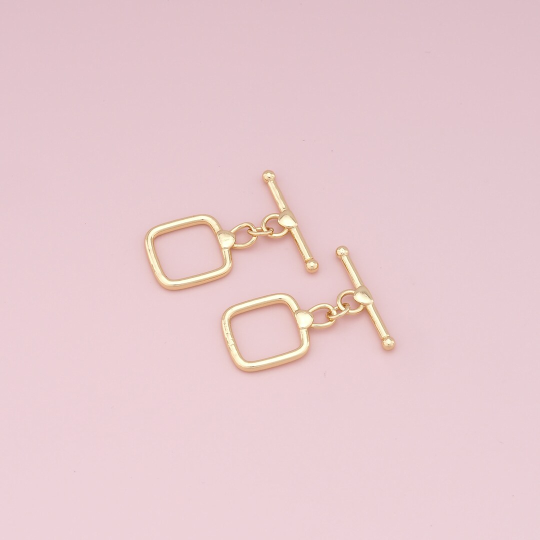 18 Gold Filled Square Toggle Clasp, Jewelry Clasp OT Clasp Findings - Etsy