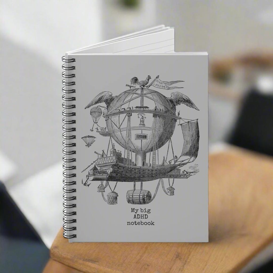 Spiral Notebook - My Big ADHD Notebook - Etsy