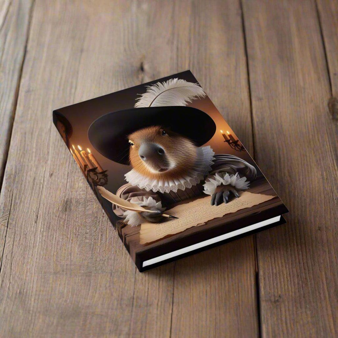 Journal - Capybara Shakespeare. A Quirky Hardback Notebook Featuring a ...