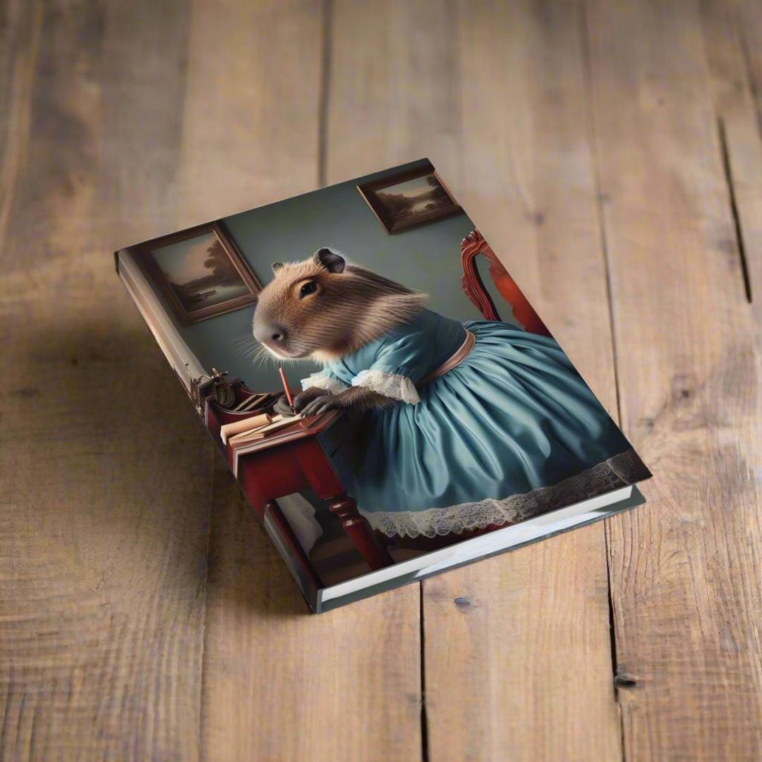 Journal - Capybara Jane Austin. A Cute Hardback Notebook Featuring a ...